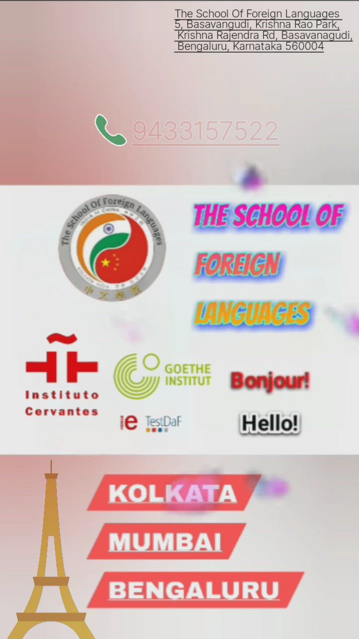 Videos from The School Of Foreign Languages in Basavanagudi, Bangalore ...